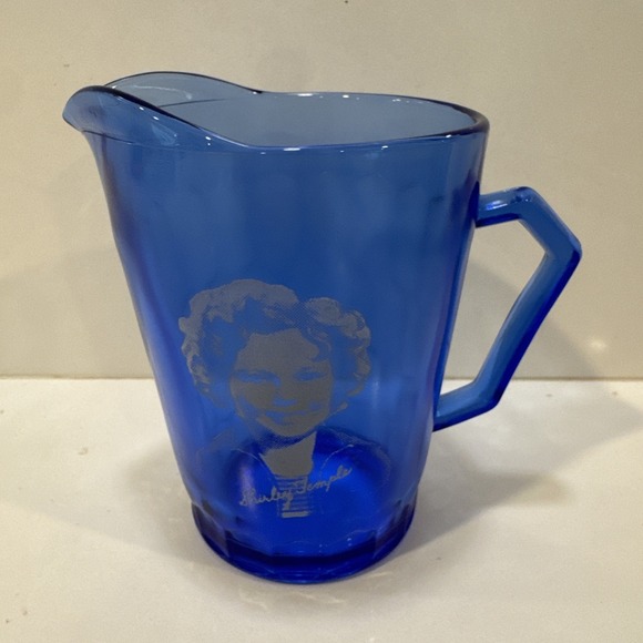 Hazel-Atlas | Dining | Shirley Temple Cobalt Blue Pitcher Creamer Hazel ...